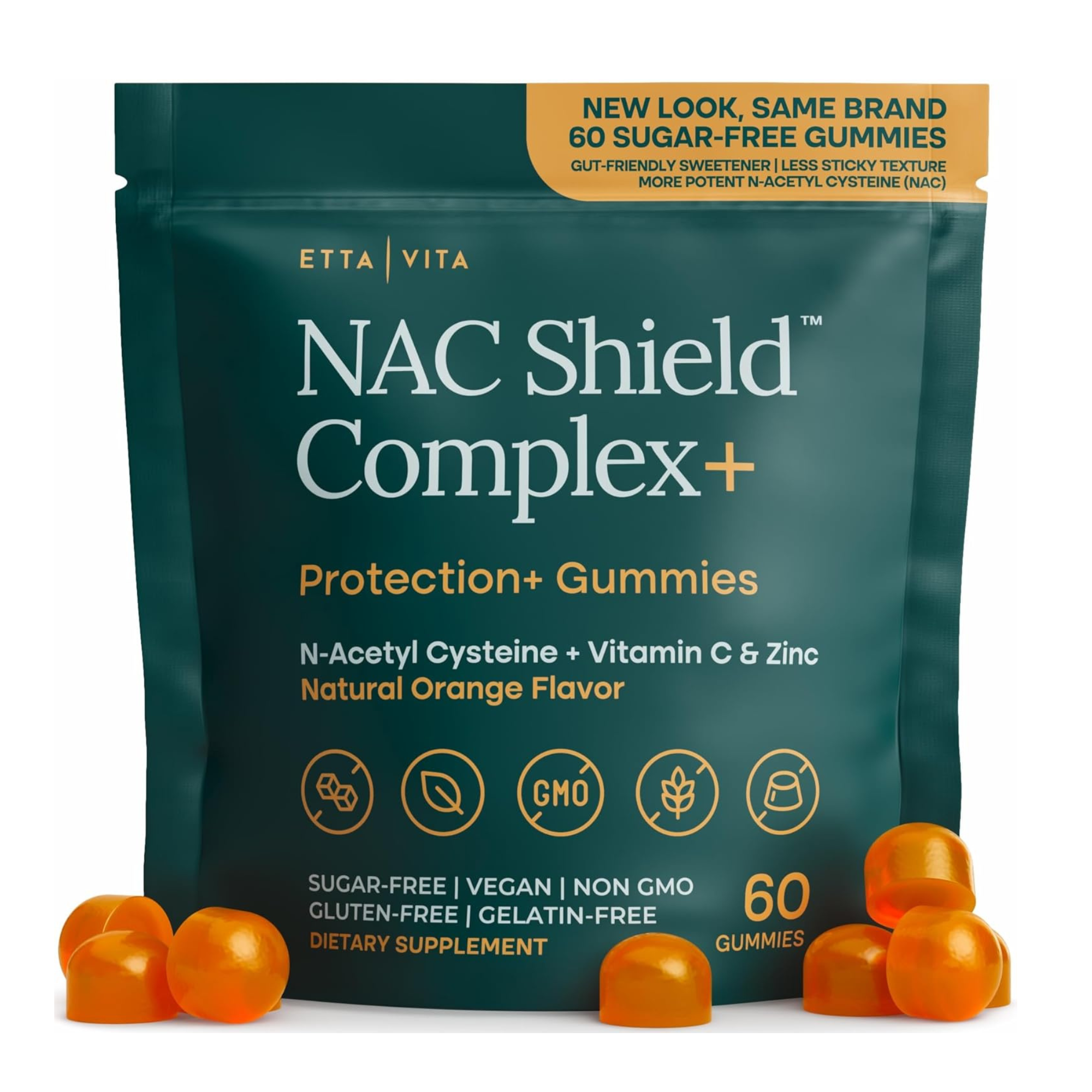 Sugar-Free Gummies - NAC Shield (Immune Support Complex) N-Acetyl Cyst ...